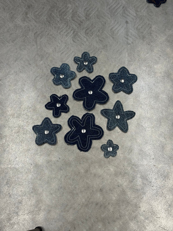Attachable Blue Denim Flowers – Sad.Christopher